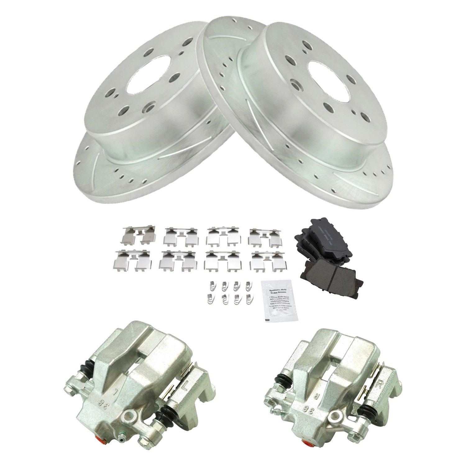 DIY Solutions® BFS04793 - Performance Rear Disc Brake Kit with Ceramic ...