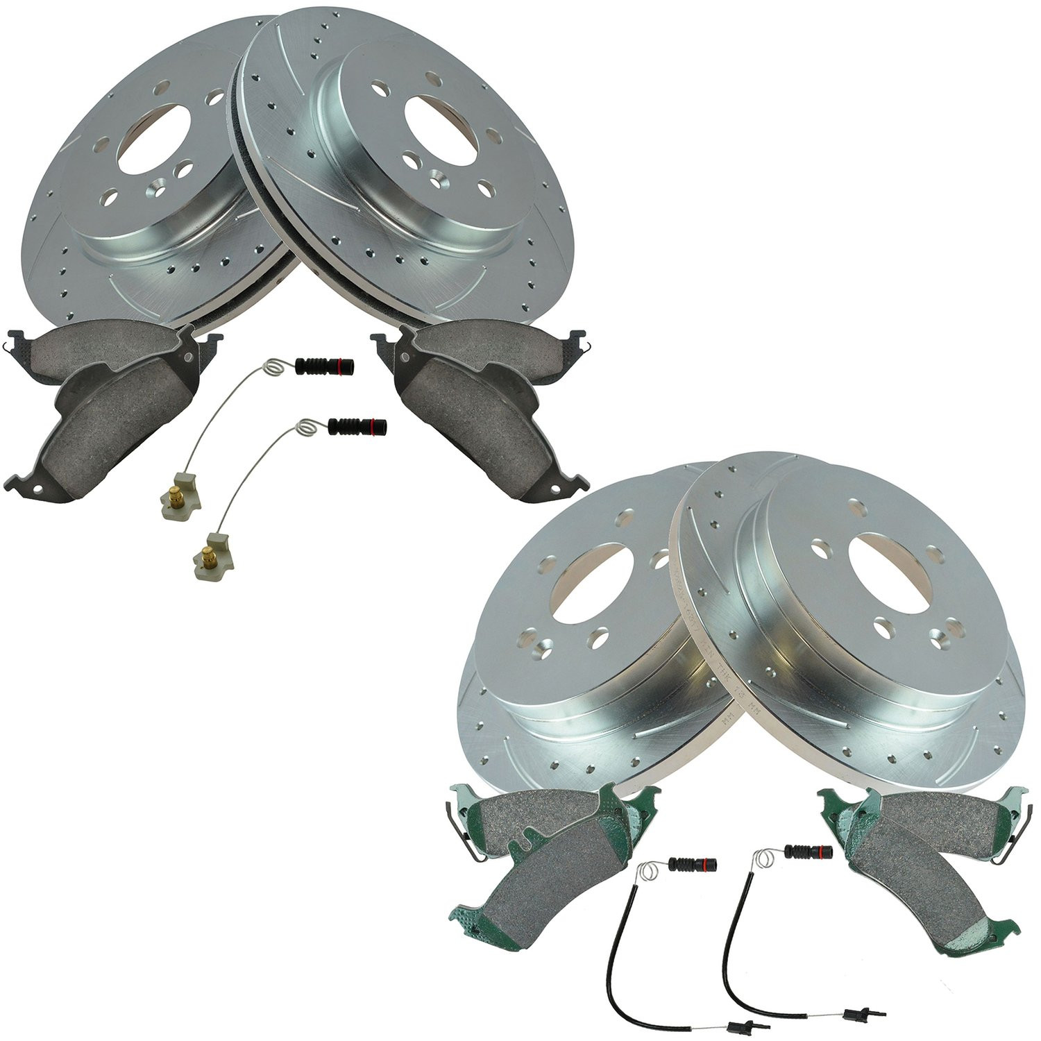 DIY Solutions® BFS04911 - Performance Front and Rear Disc Brake Kit ...