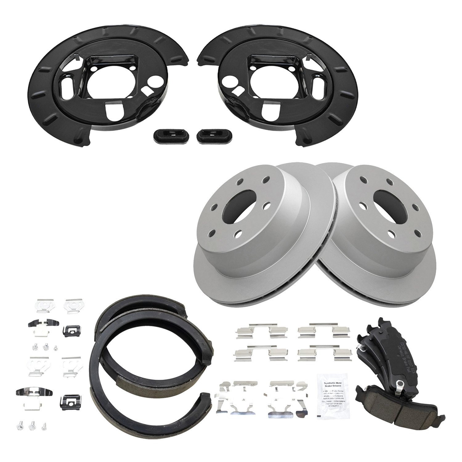 DIY Solutions® BFS05463 - Rear Disc Brake Kit with Ceramic Pads and Shoes