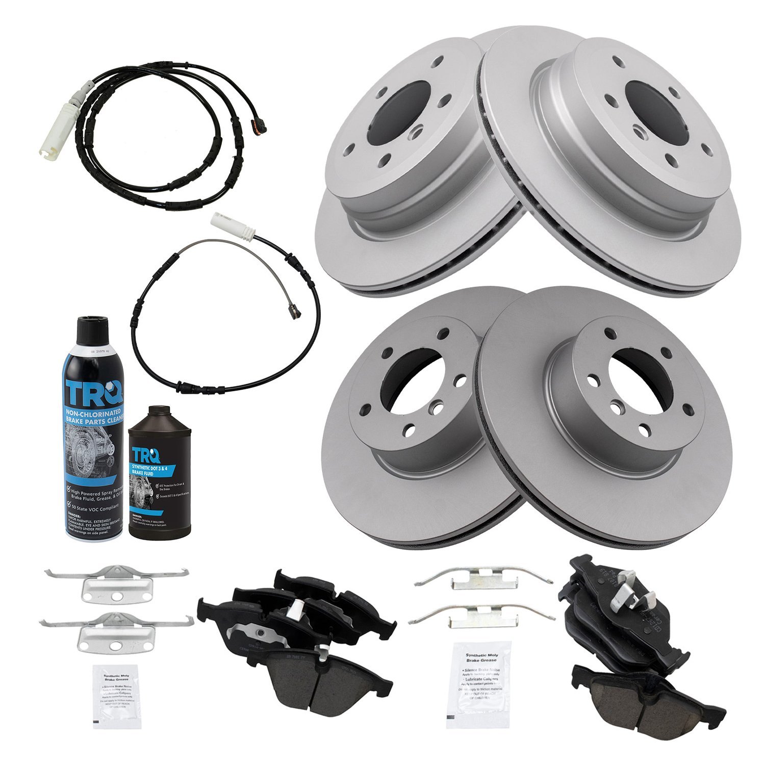 DIY Solutions® BFS05522 - Front and Rear Disc Brake Kit with Ceramic Pads