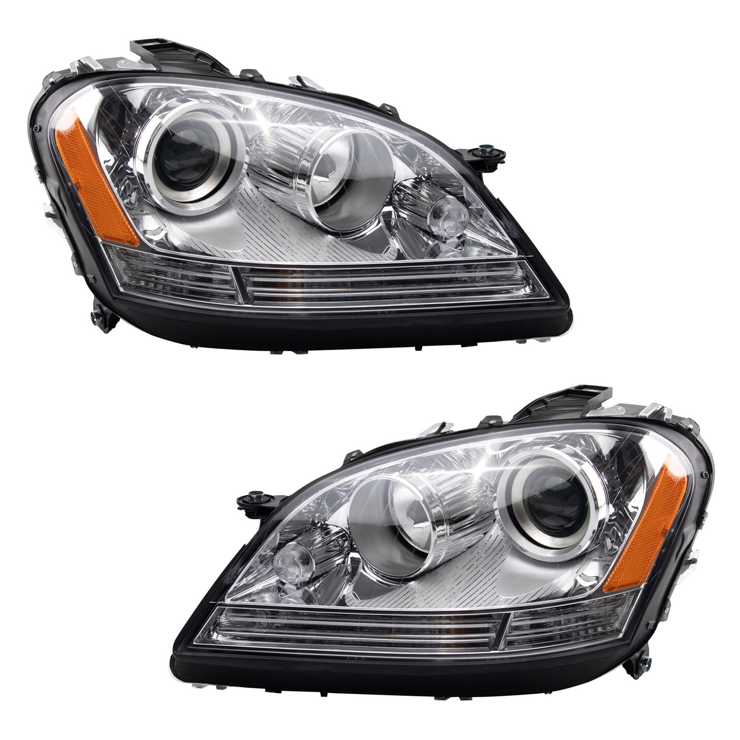 DIY Solutions® LHT10812 - Driver and Passenger Side Chrome Headlights