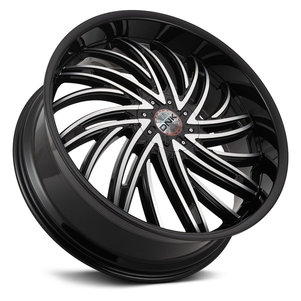 DNK STREET® 701 Wheels - Gloss Black with Machined Face Rims