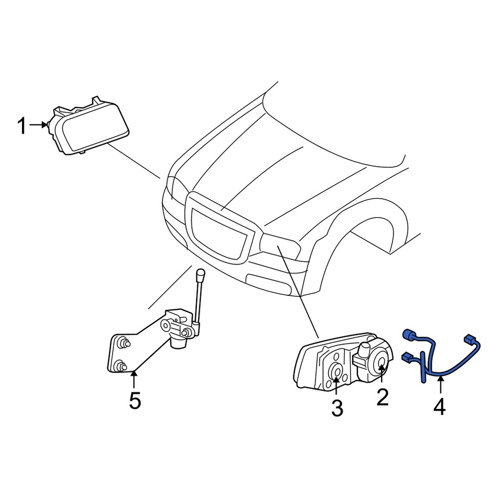 Dodge OE 5174241AA - Front Headlight Wiring Harness