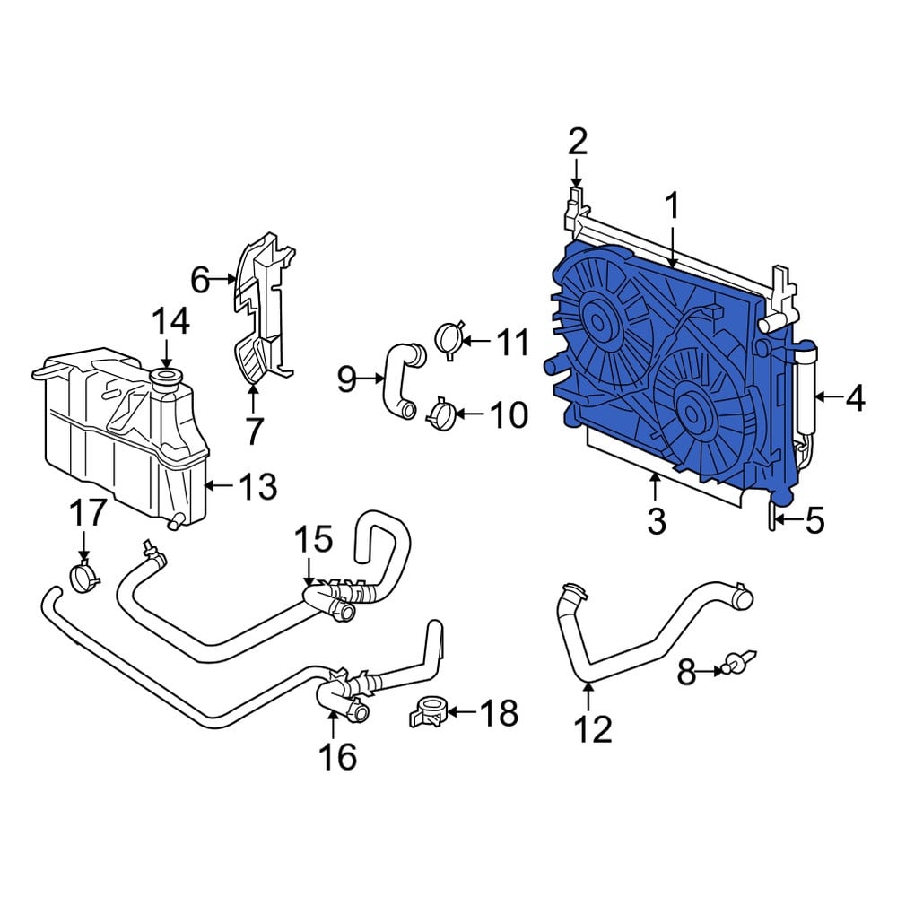 Dodge OE 5137691AA - Radiator