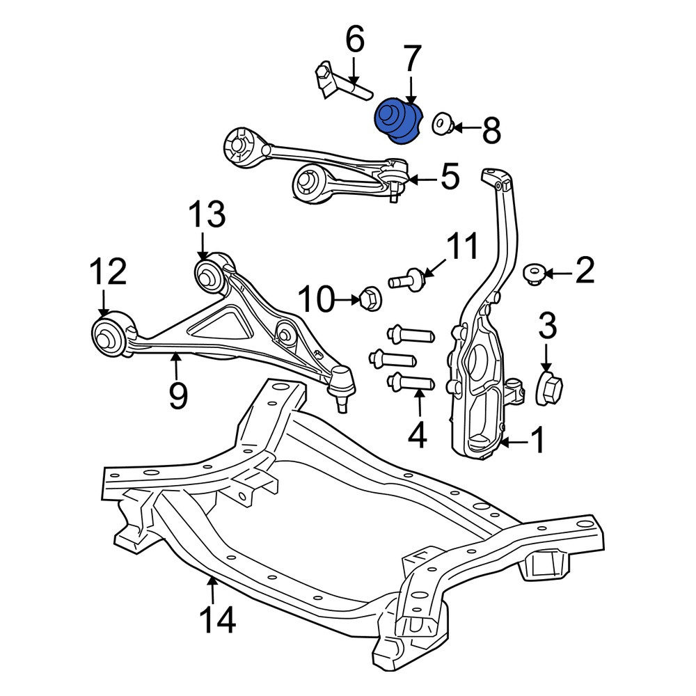 Dodge OE 5180371AA - Rear Lower Rearward Suspension Control Arm Bushing
