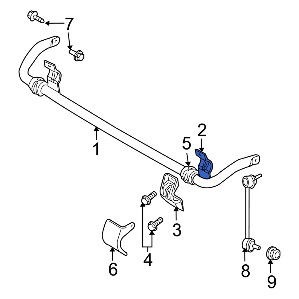 Dodge OE 4782722AA - Inner Suspension Stabilizer Bar Bracket