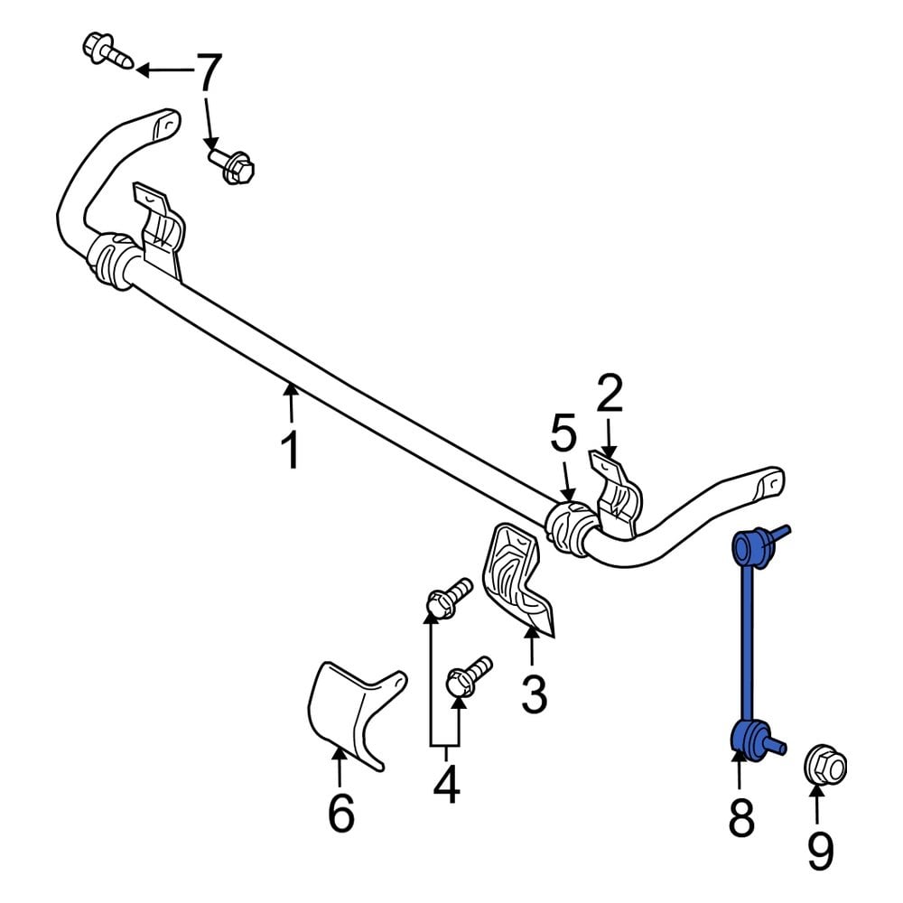 Dodge OE 4895483AC - Front Left Suspension Stabilizer Bar Link
