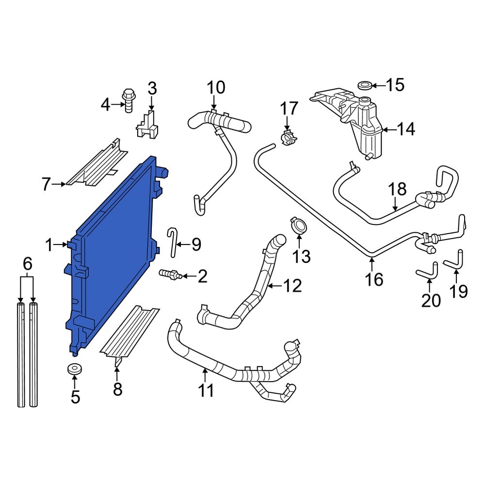 Dodge OE 68050126AB - Radiator
