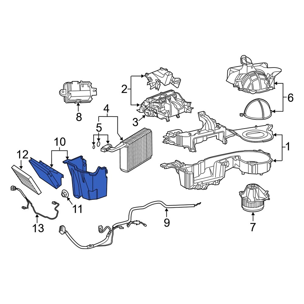 Dodge OE 68594710AA - HVAC Air Inlet Housing