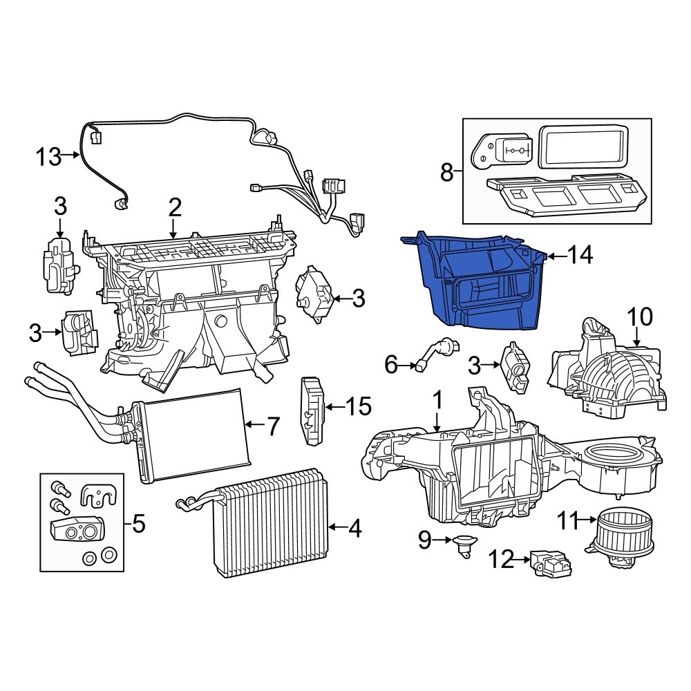 Dodge OE 68594710AA - HVAC Air Inlet Housing