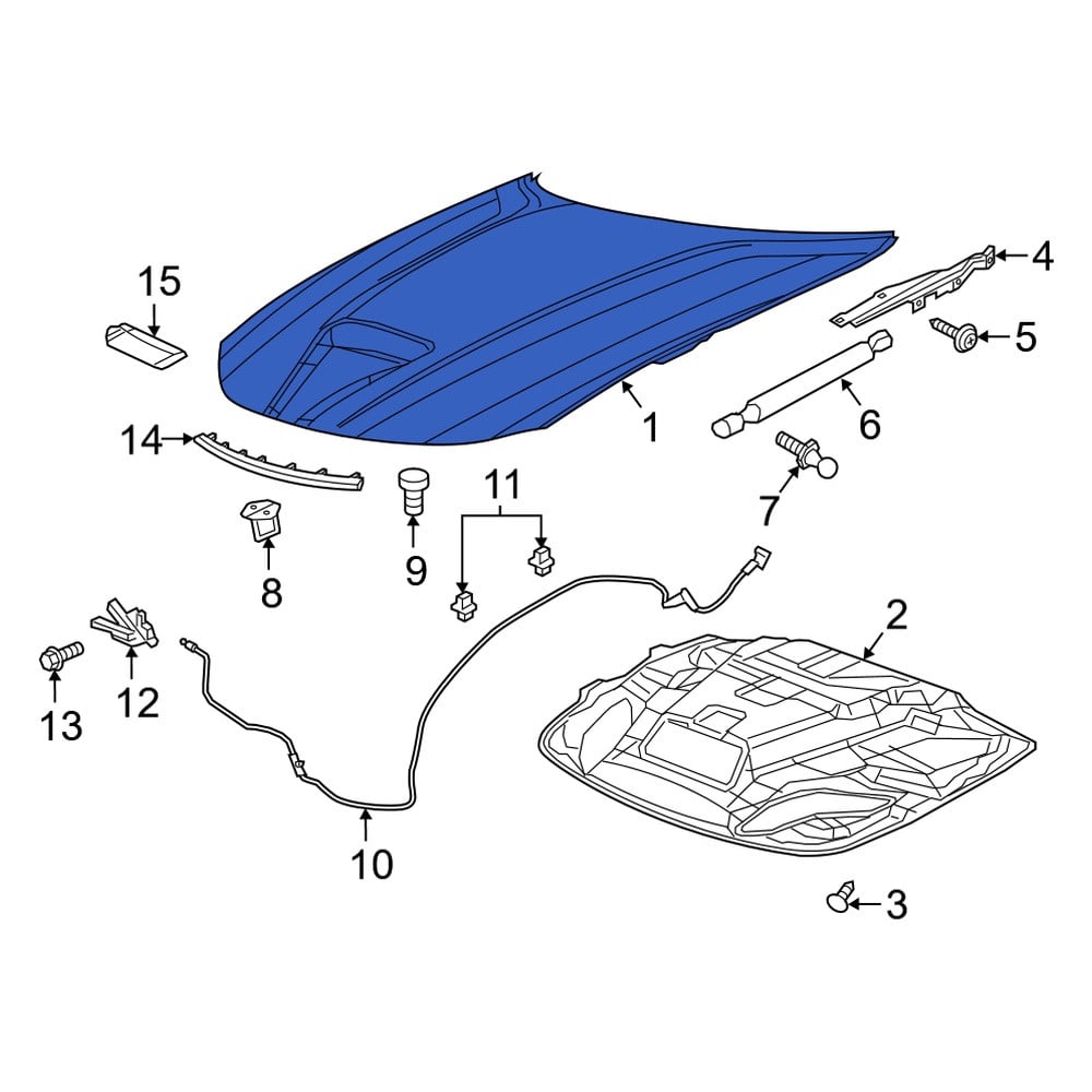 Dodge OE 68265427AD - Front Hood Panel