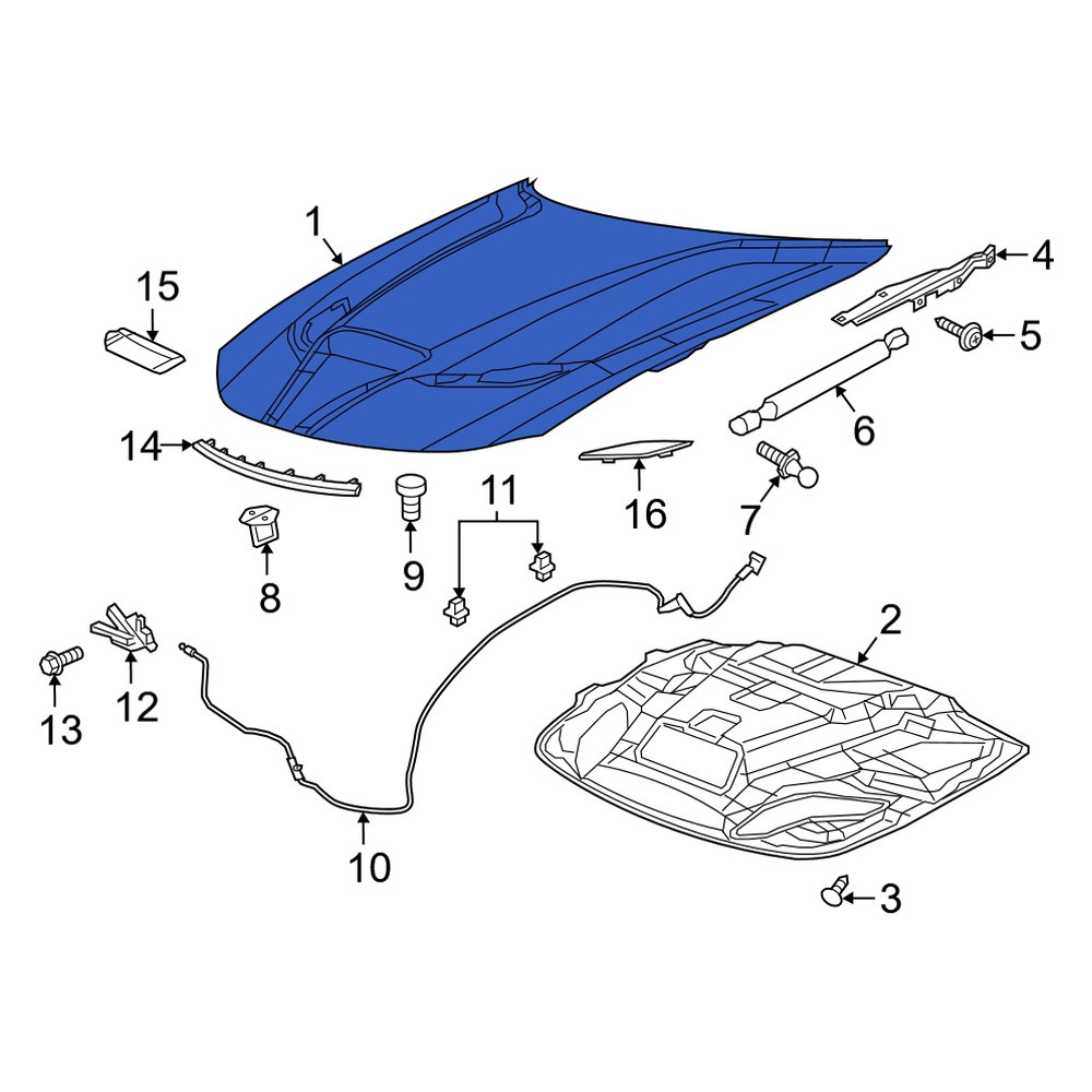 Dodge OE 68265428AB - Front Hood Panel