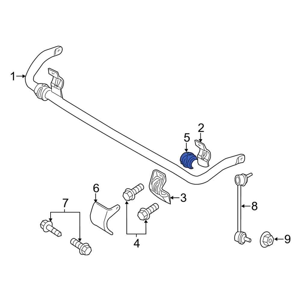 Dodge OE 68219854AA - Front Suspension Stabilizer Bar Bushing