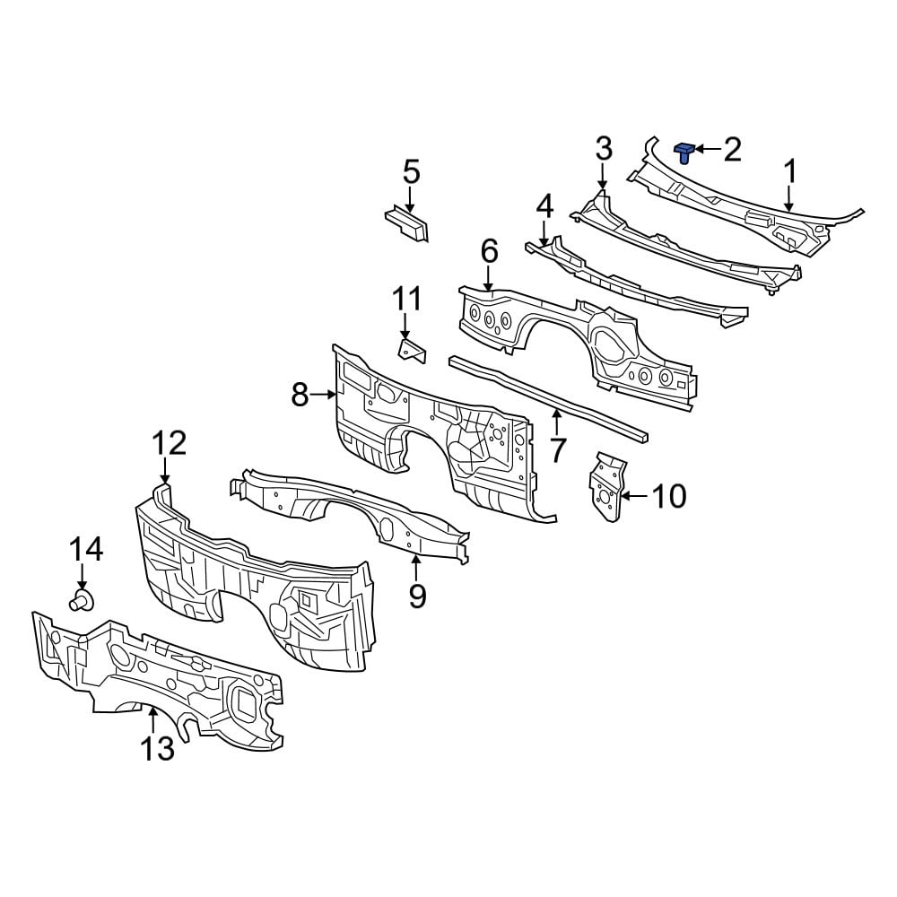 Dodge OE 6506293AA - Cowl Cover Clip