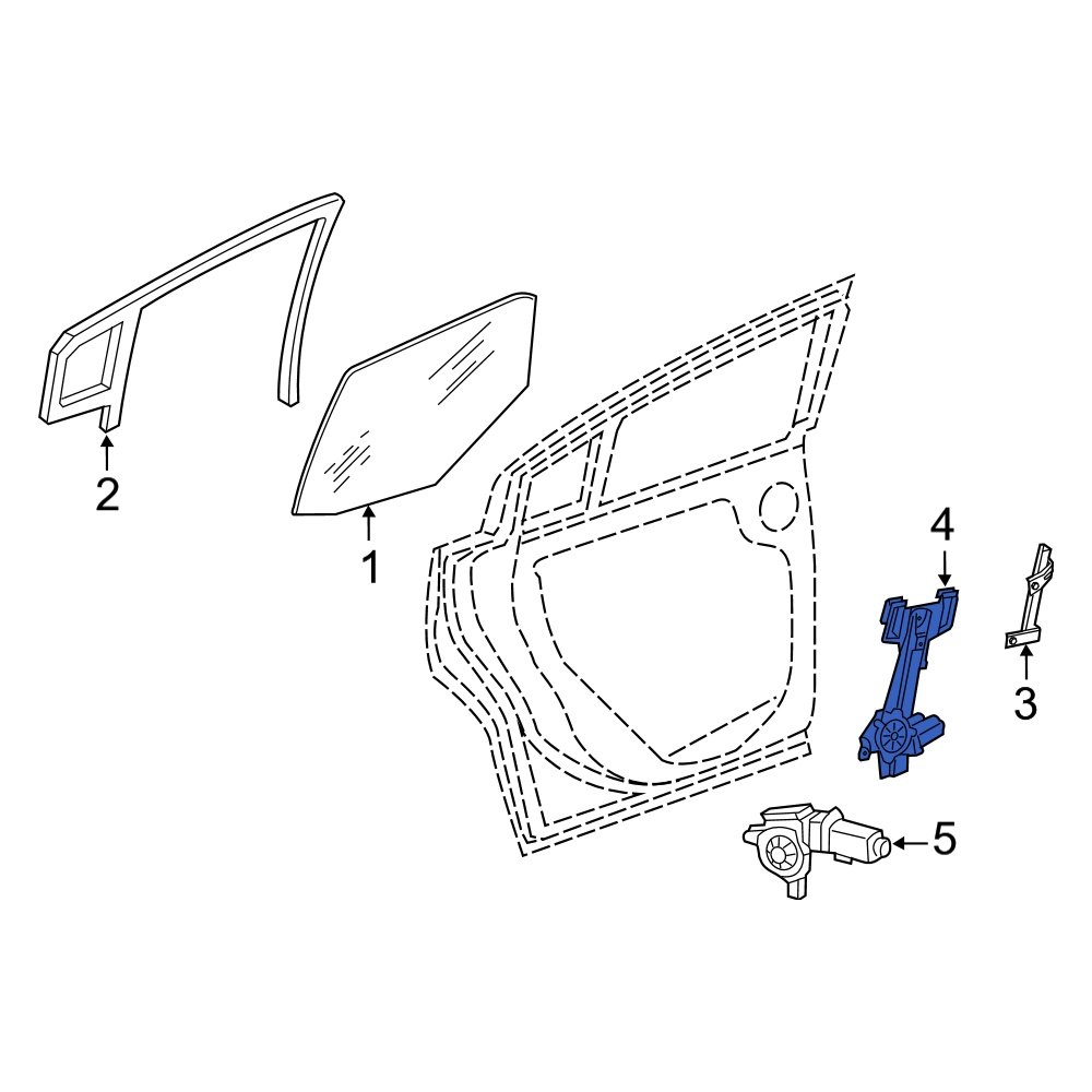 Dodge OE 68103996AC - Front Right Door Panel Carrier