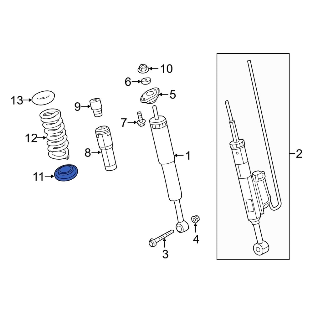 Dodge OE 4895382AA - Lower Suspension Shock Absorber Mount Insulator
