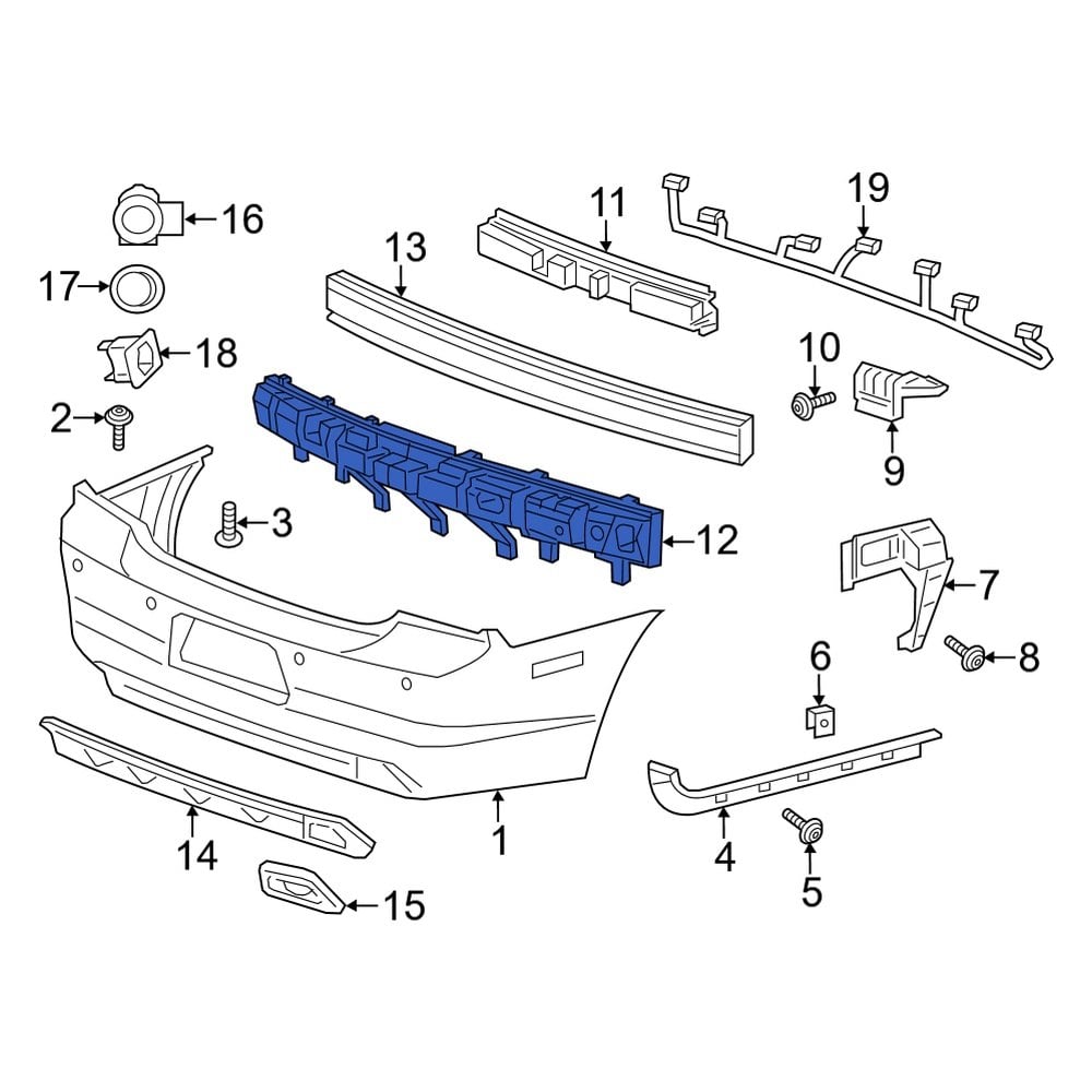 Dodge OE 57010467AB - Rear Bumper Impact Absorber