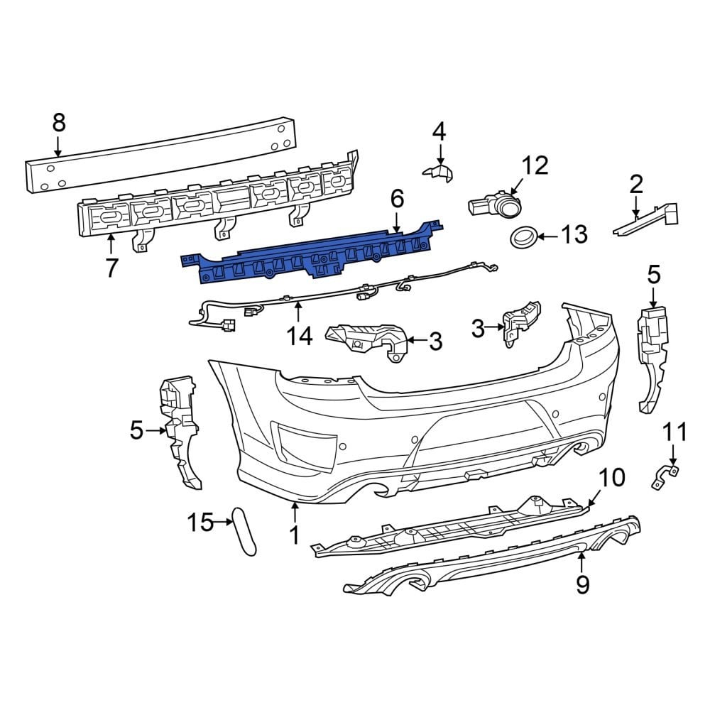 Dodge OE 68214792AC - Rear Bumper Impact Absorber