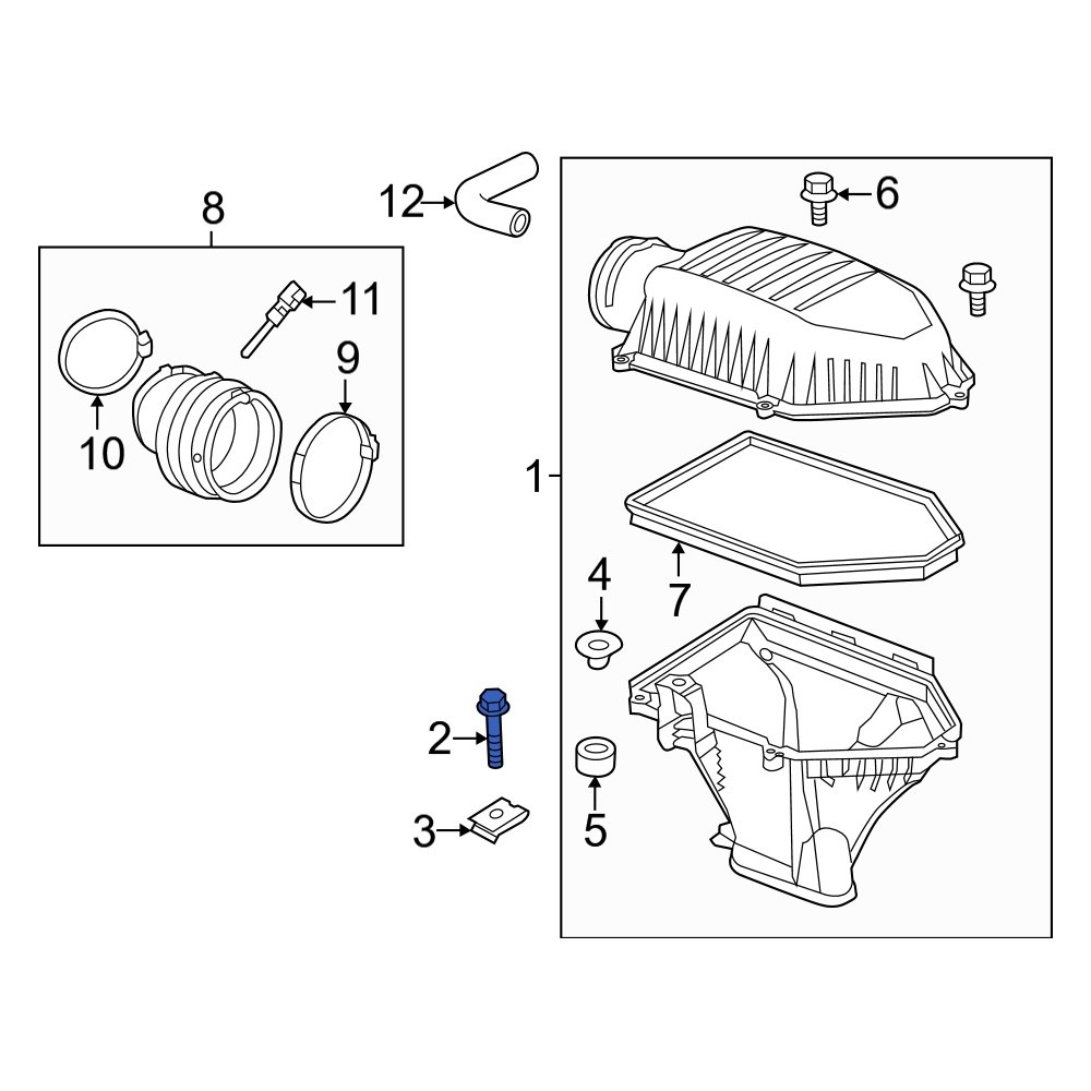 Dodge OE 6509830AA - Air Filter Housing Screw