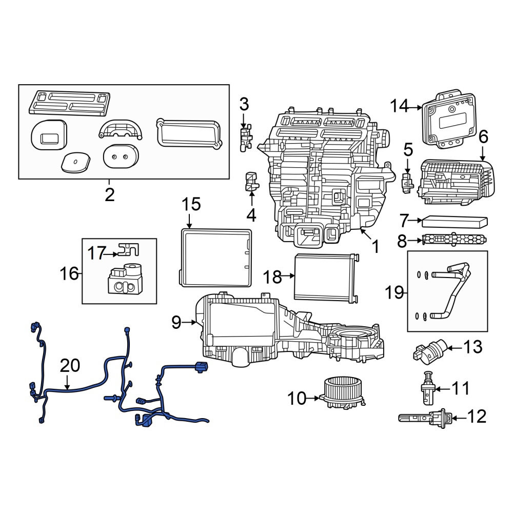 Dodge OE 68687691AA - HVAC System Wiring Harness