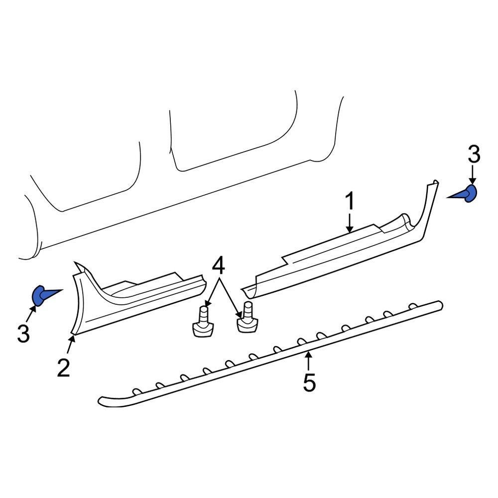 Dodge OE 6513482AA - Rocker Panel Molding Rivet