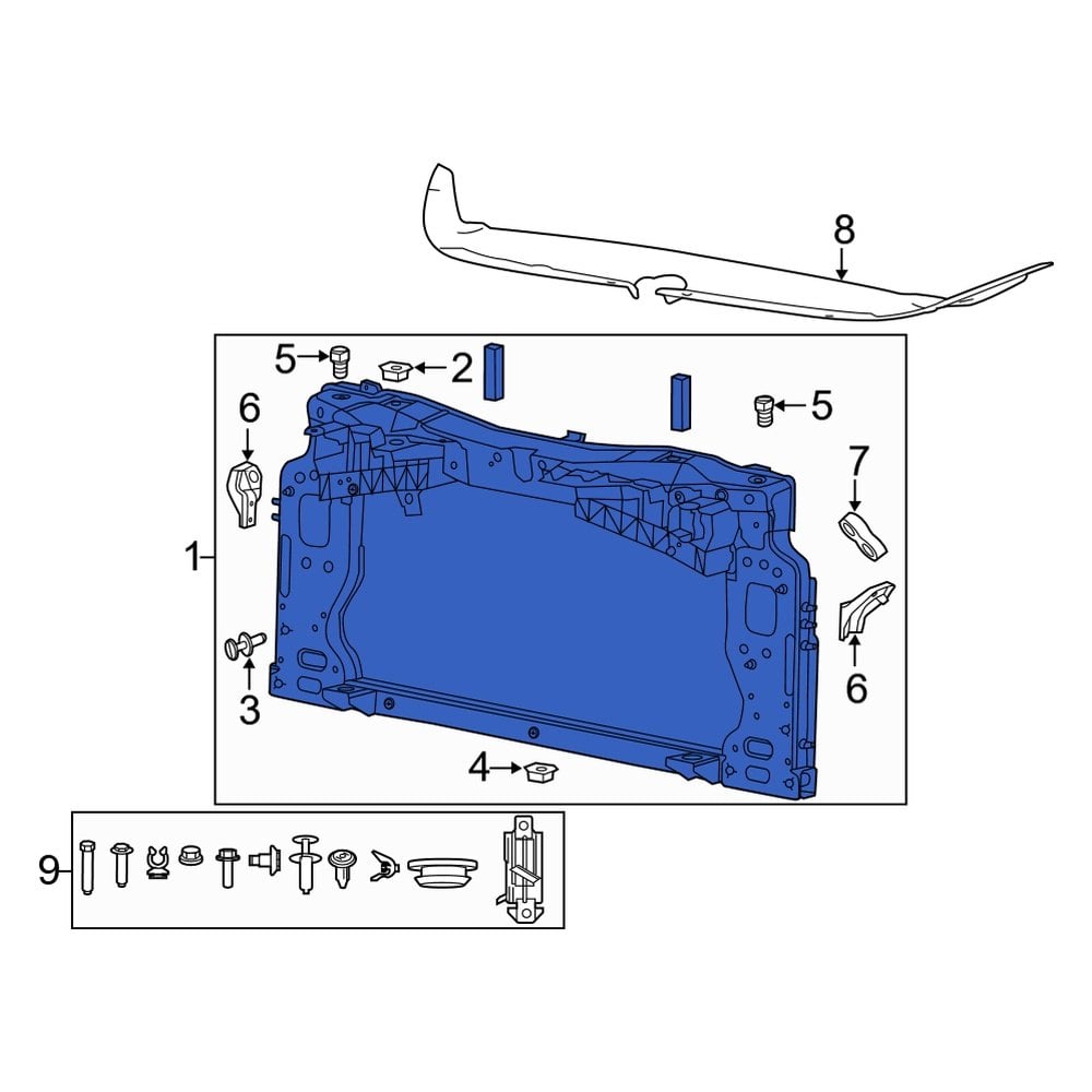 Dodge OE 68385101AA - Front Radiator Support Panel