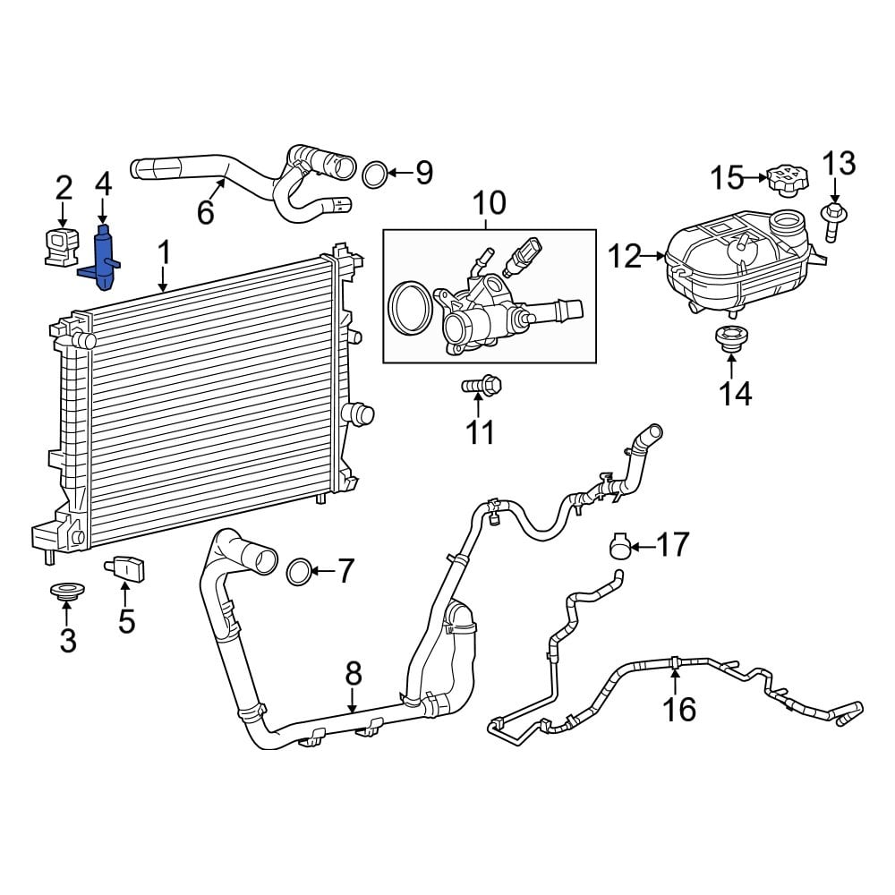 Dodge OE 68376668AA - Radiator Mount Bracket