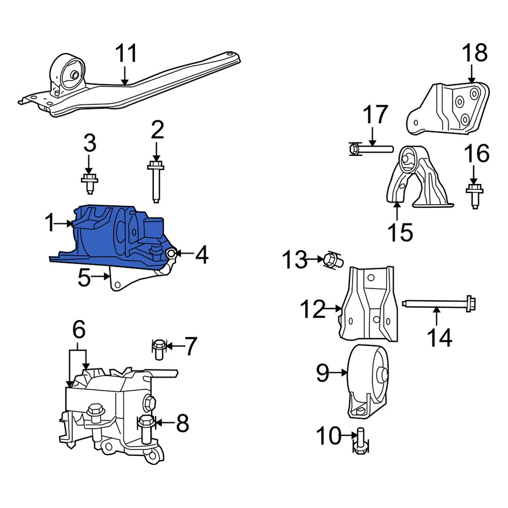 Dodge OE 5105489AK - Engine Mount