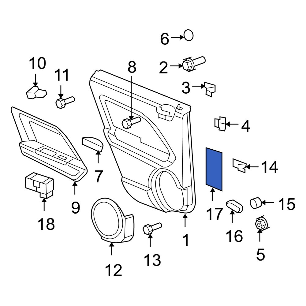 Dodge OE 55359618AB - Front Sound Absorber