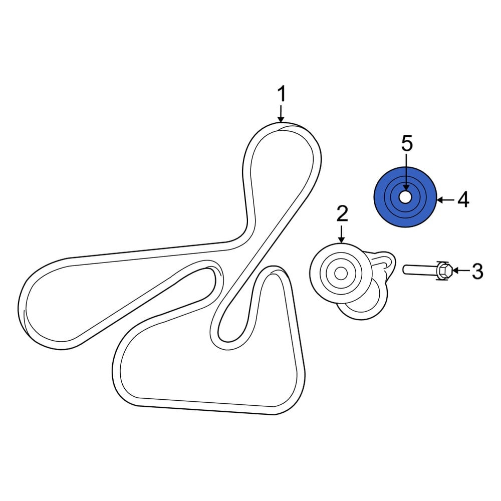 Dodge OE 4891797AB - Upper Accessory Drive Belt Idler Pulley