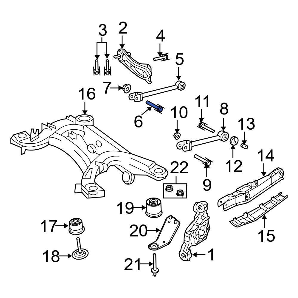 Dodge OE 6510186AA - Rear Lateral Arm Bolt