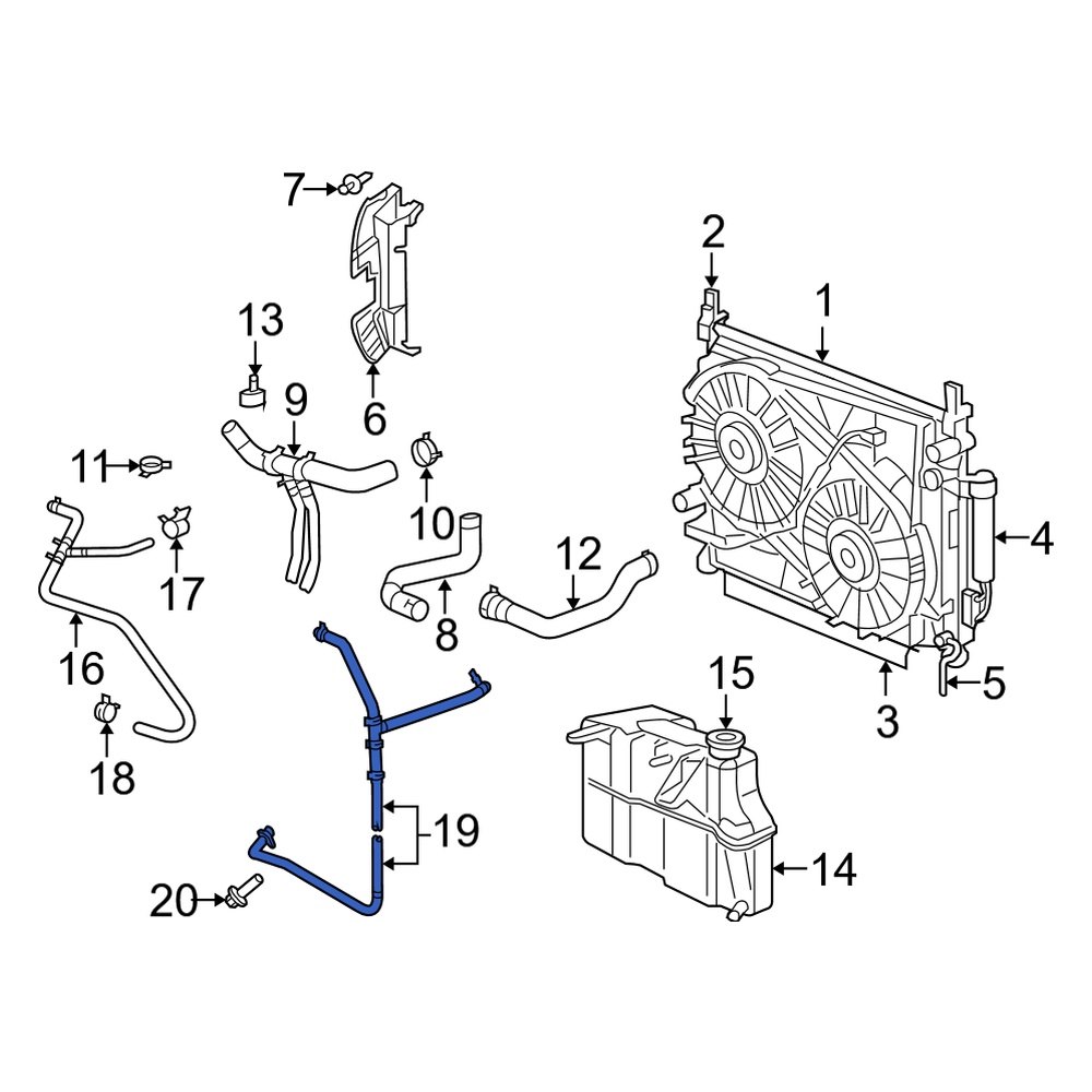 Dodge OE 55038120AA - Engine Coolant Overflow Hose
