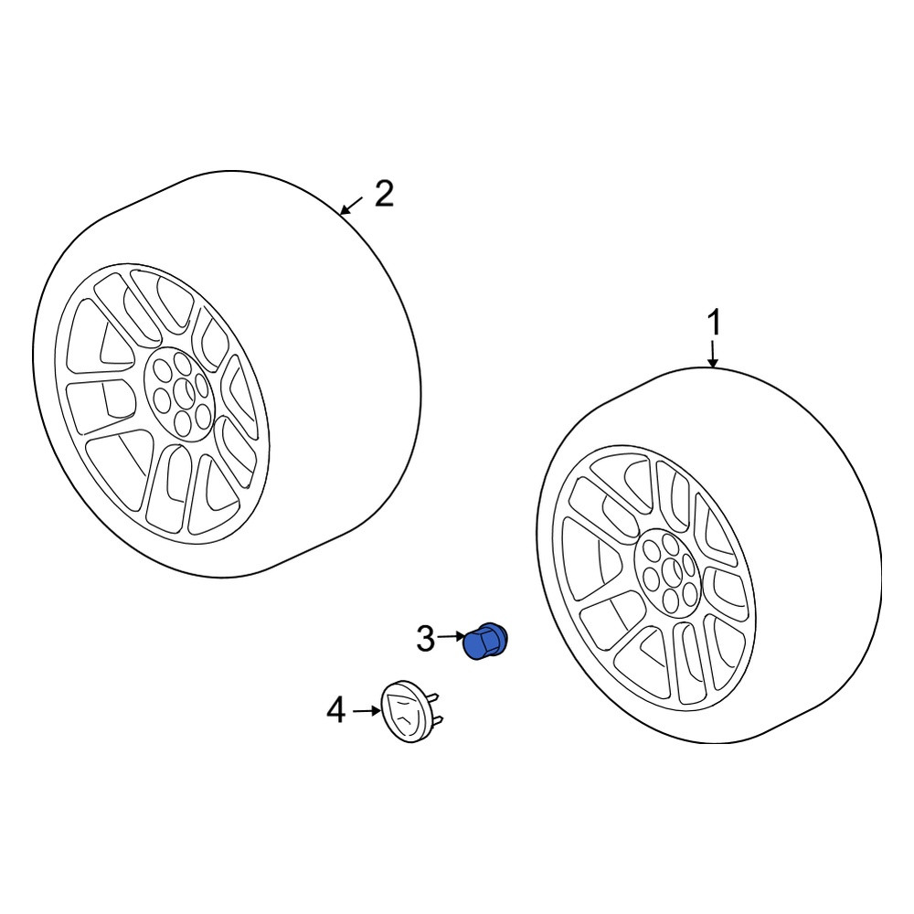 Dodge OE 6036747AA - Wheel Lug Nut