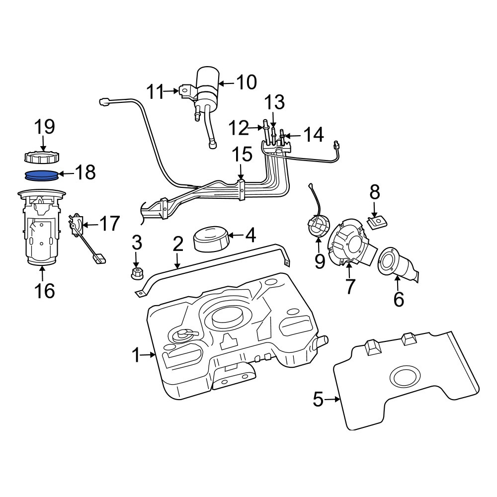 Dodge OE 52018808 - Fuel Pump Tank Seal