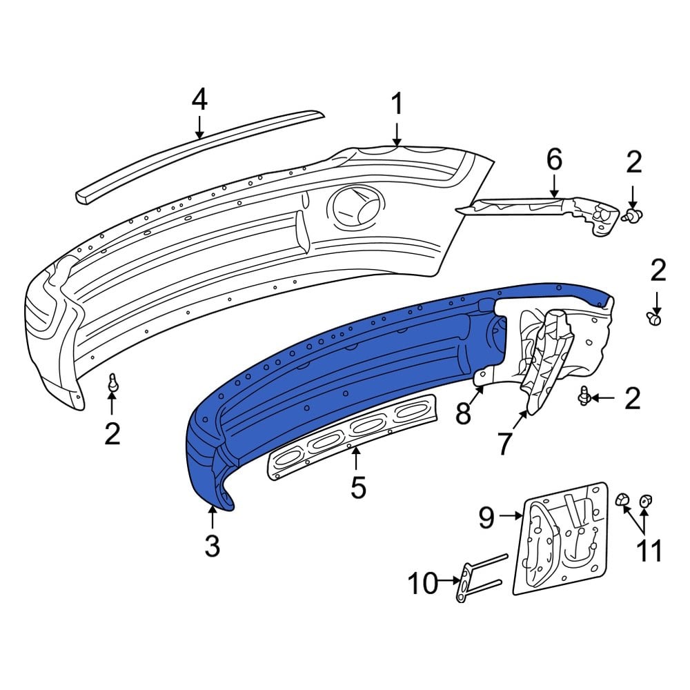 Dodge OE 55077960AC - Front Bumper Face Bar