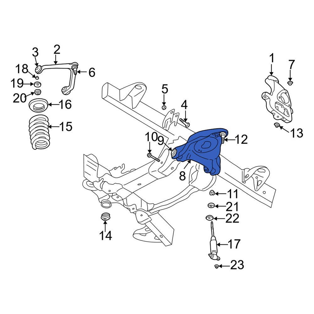 Dodge OE 52106558AF - Front Right Lower Suspension Control Arm