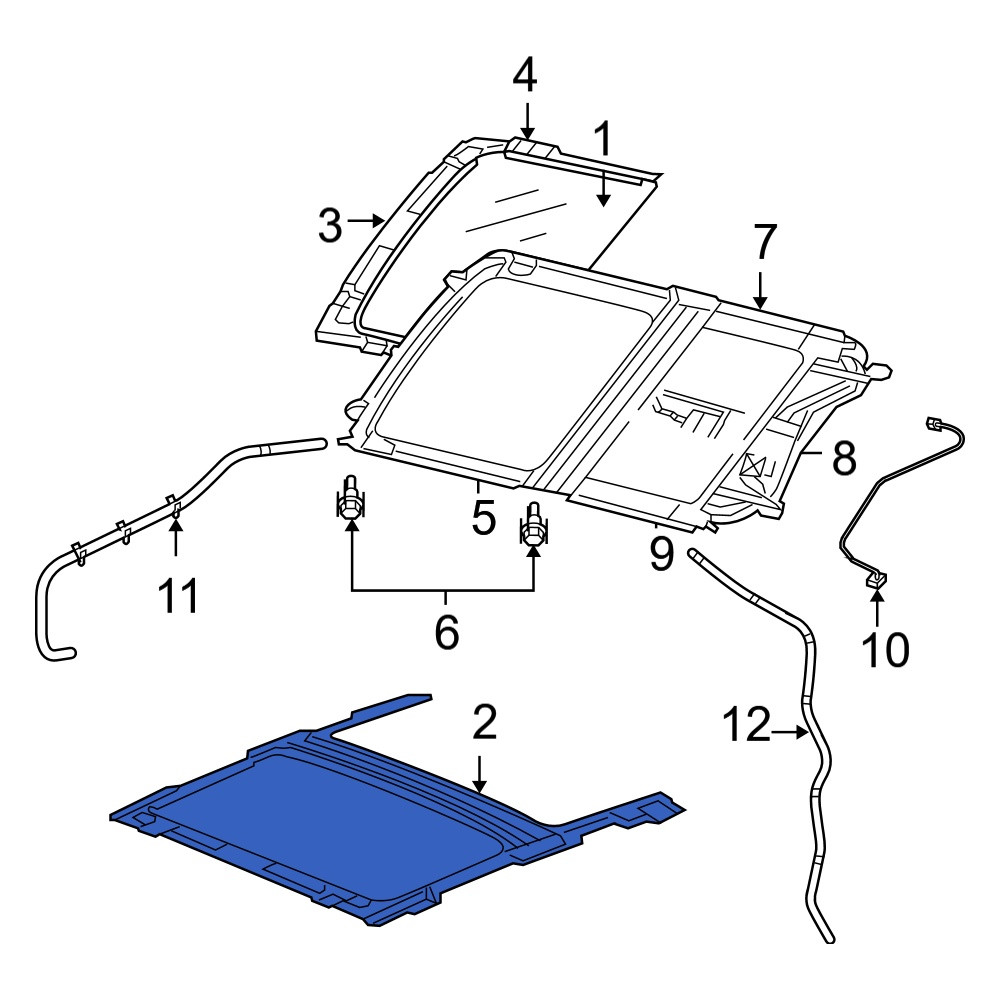 Dodge OE 5137559AD - Sunroof Drip Rail