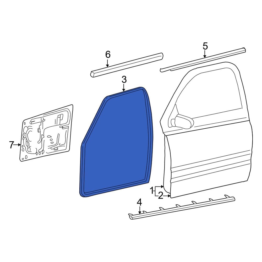Dodge OE 55277294AA - Front Inner Door Seal