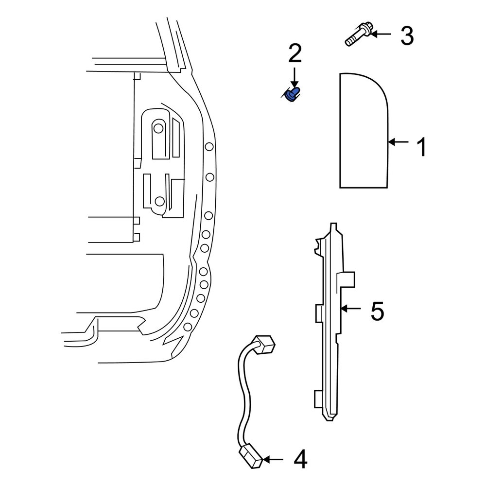 Dodge OE 6504072 - Tail Light Clip
