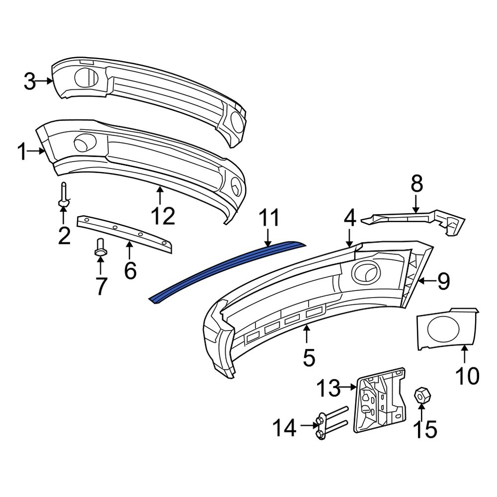 Dodge OE 55077763AB - Front Bumper Step Pad