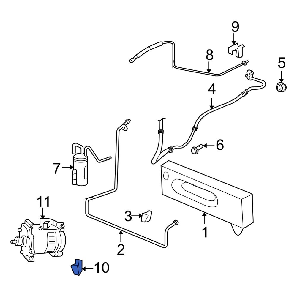 Dodge OE 55056239AA - A/C Refrigerant Line Clip
