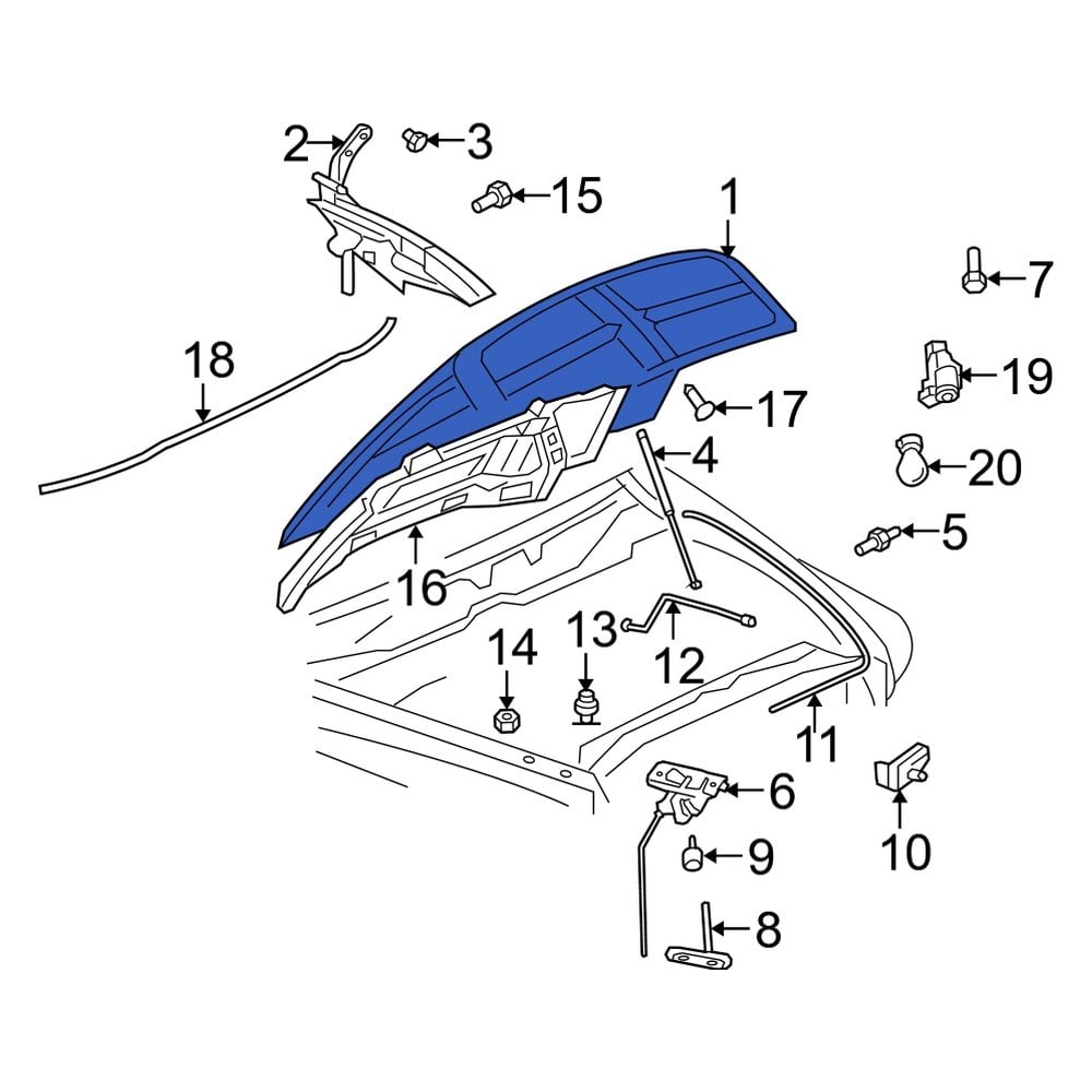 Dodge OE 55275733AF - Front Hood Panel