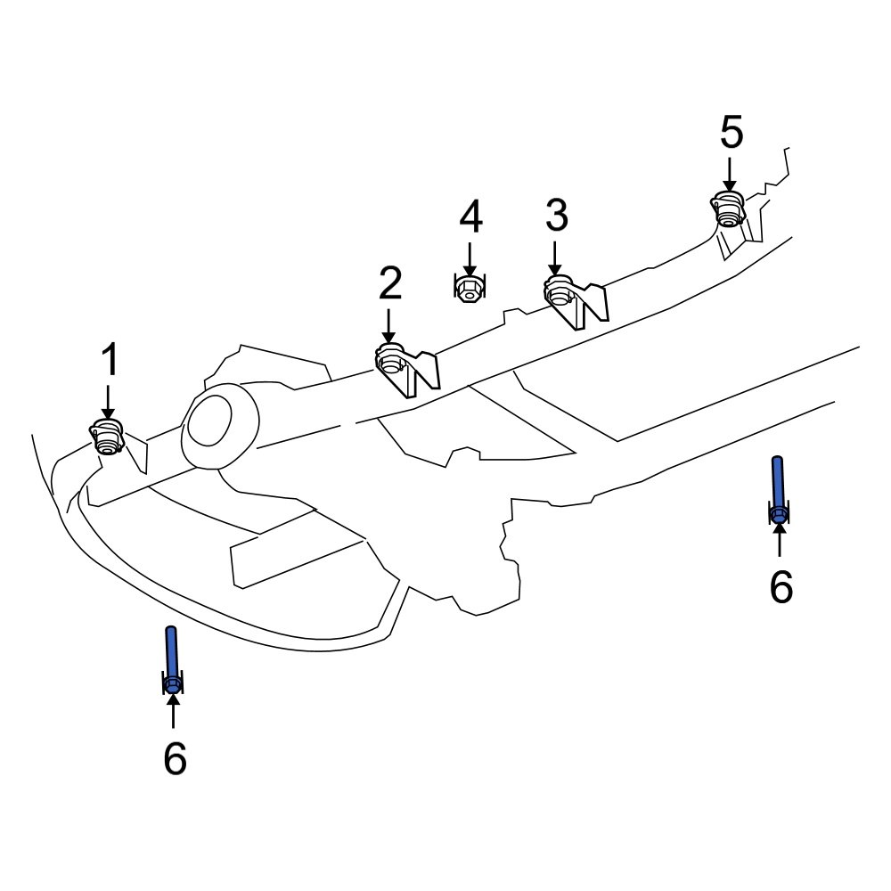 Dodge OE 6508326AA - Body Mount Cushion Bolt