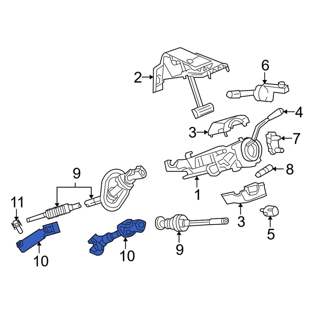Dodge OE 5057596AB - Lower Steering Shaft
