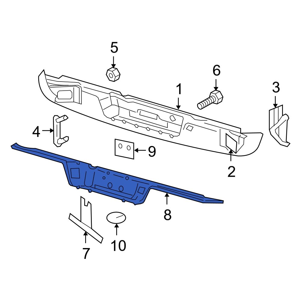 Dodge OE 55077340AE - Rear Bumper Step Pad