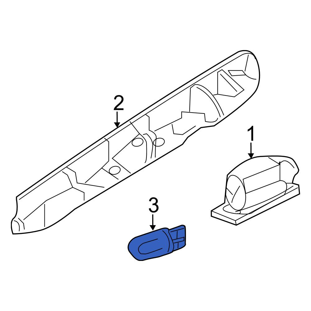 Dodge OE L002825W5W - License Plate Light Bulb