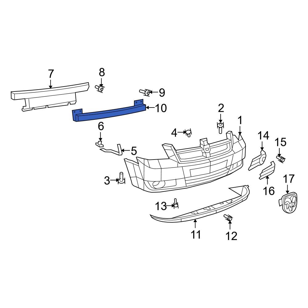Dodge OE 5113162AA - Front Bumper Impact Bar