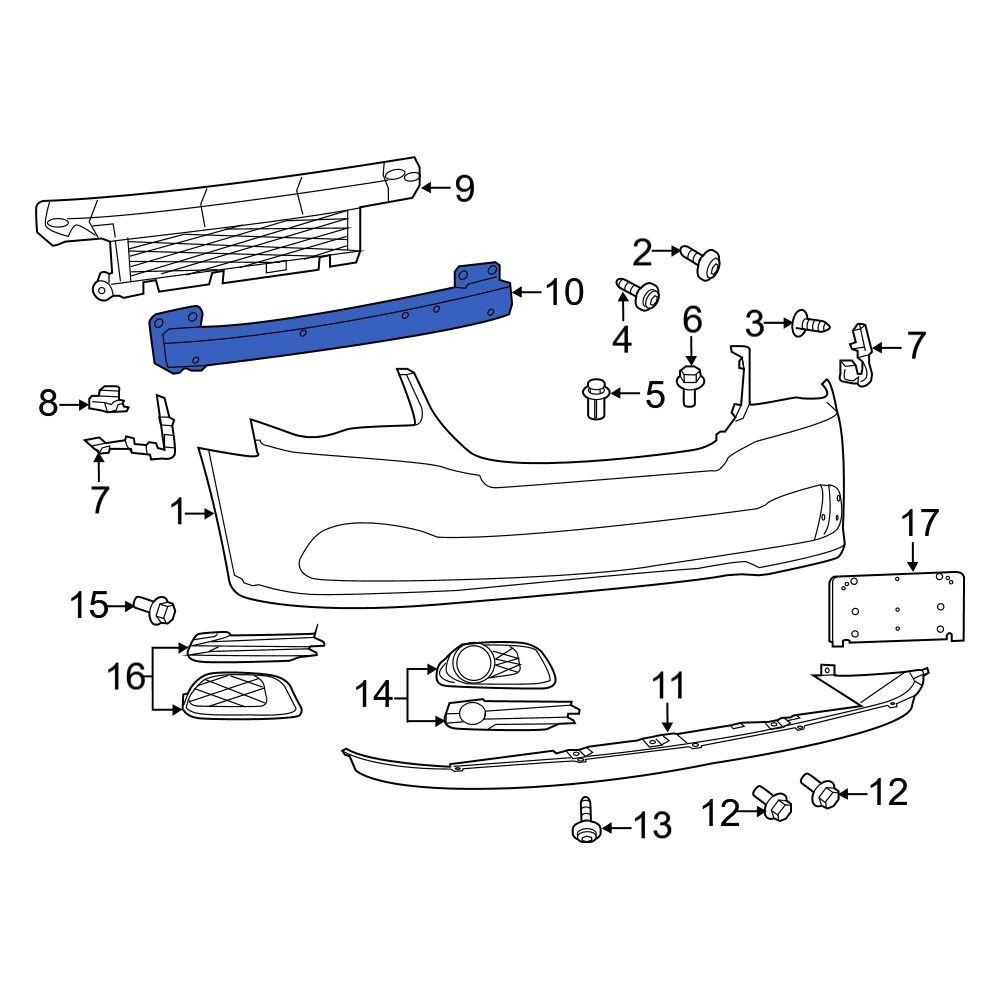 Dodge OE 5113162AA - Front Bumper Impact Bar