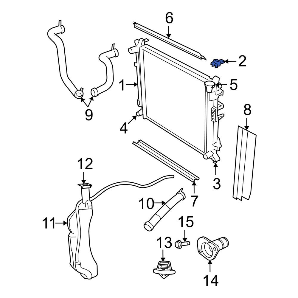 Dodge OE 4678000AA - Upper Radiator Insulator