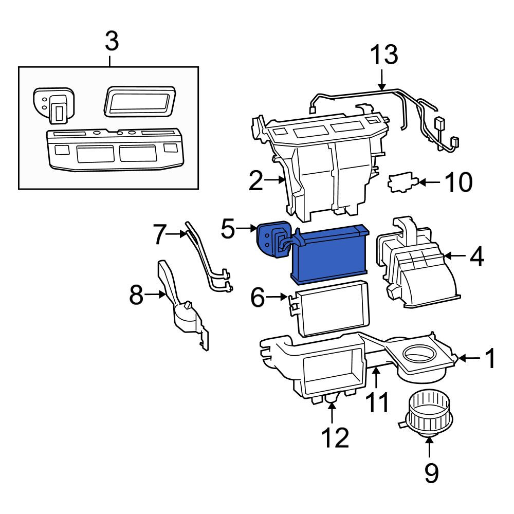 Dodge OE 68029726AC - Front A/C Evaporator Core